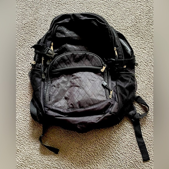 Athletic Works | Bags | Athletic Works Black Backpack Lots Of Zippers ...